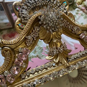 Sparkly Princess Vanity Wall Mirror, Rhinestones, Crowned Vintage ...