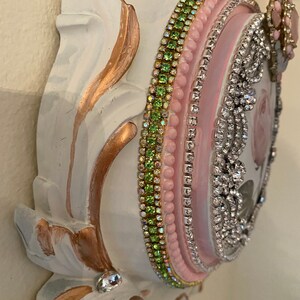 A Redesigned Baroque Wall Clock, Rhinestones, Shabby Wall Decor - Etsy