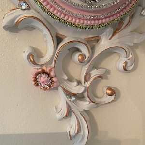 A Redesigned Baroque Wall Clock, Rhinestones, Shabby Wall Decor - Etsy