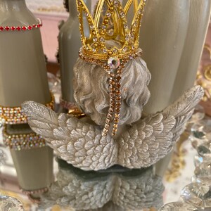 A Eclectic Vanity Set, 3 Unique Decorative Bottles and a a Crowned ...