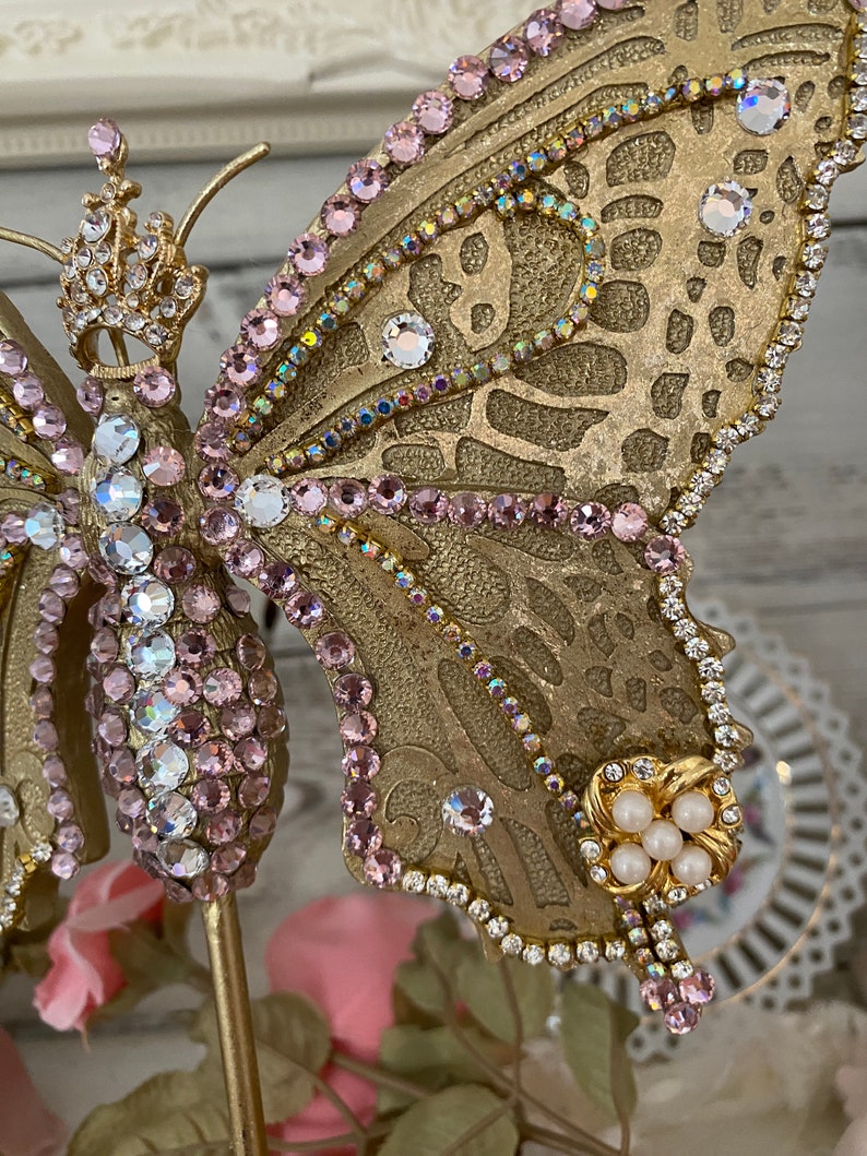 Sparkly Tabletop Butterfly, Ornate Butterfly With Rhinestones - Etsy