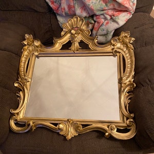 Sparkly Princess Vanity Wall Mirror, Rhinestones, Crowned Vintage ...