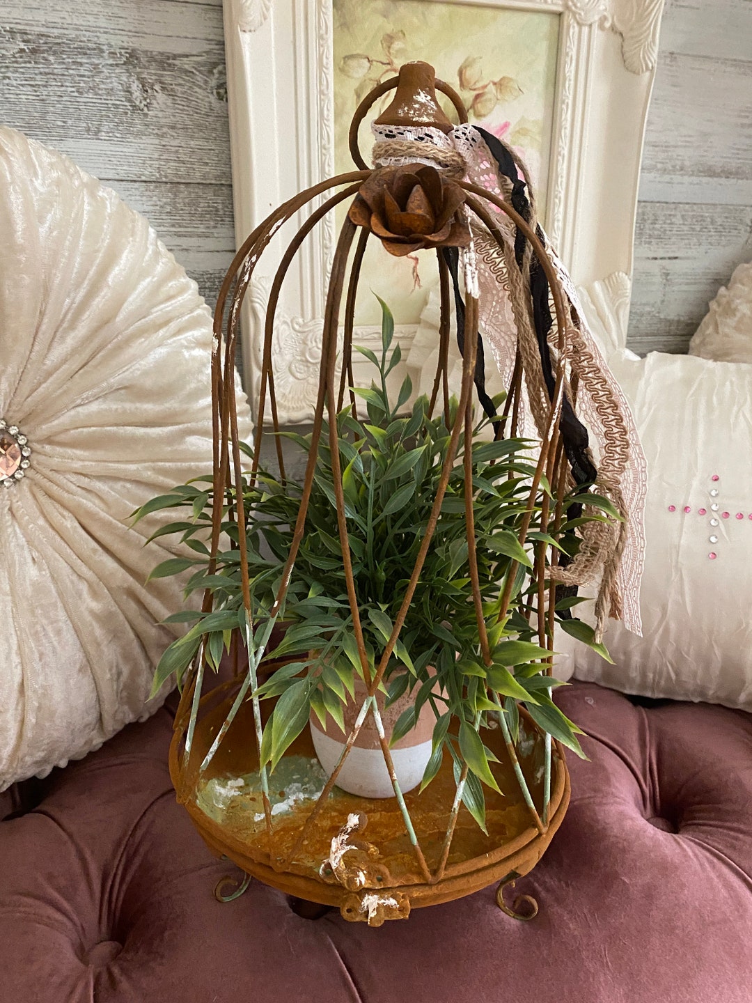 Rusty Farmhouse Metal Cloche, French Display - Etsy