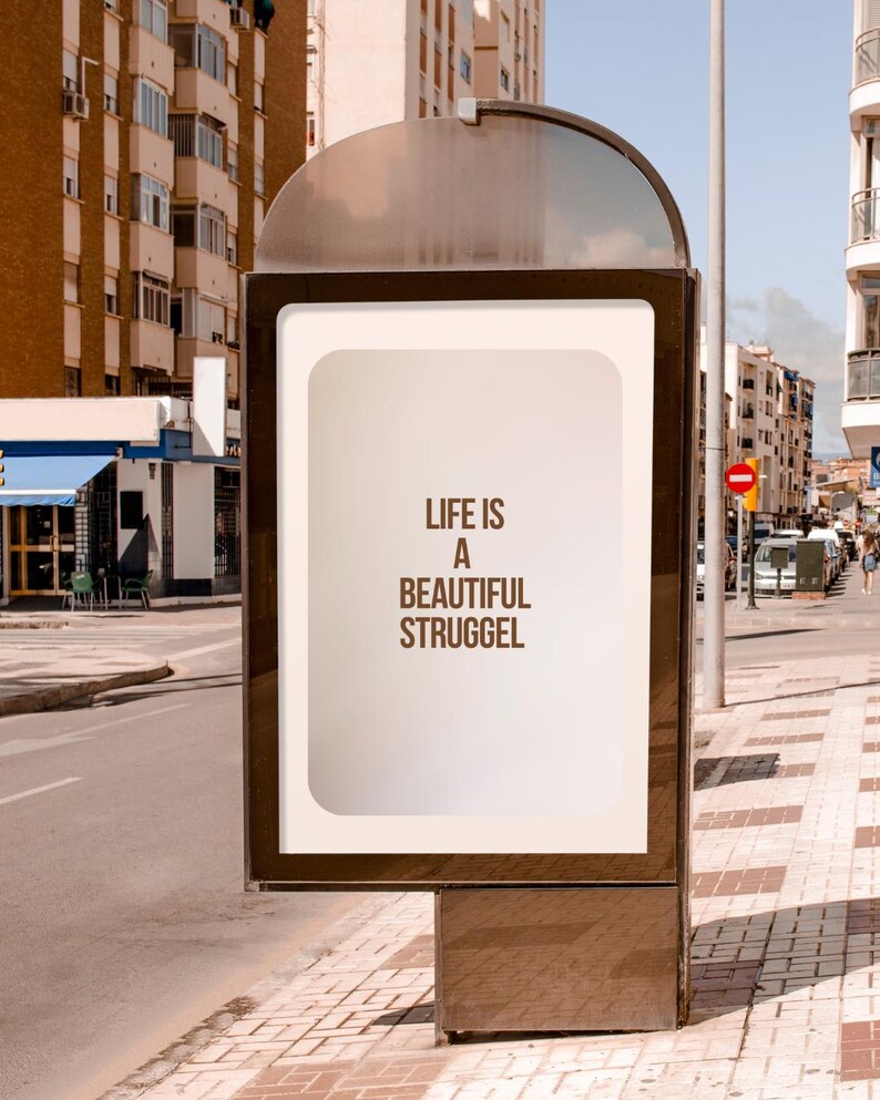 Poster Inspiracional "life is a Beautiful Struggle" - Etsy