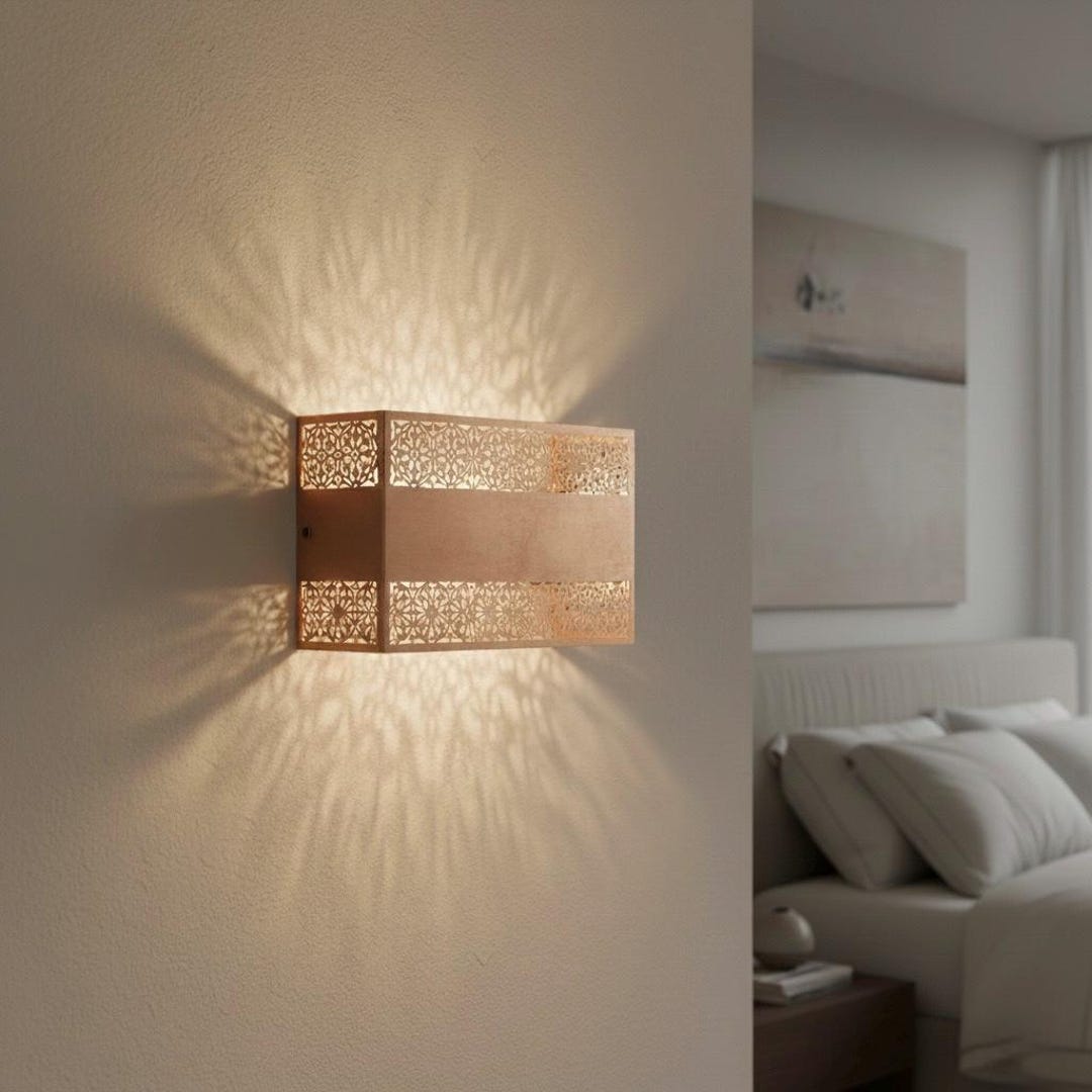 Copper Decorative Wall Sconce – Modern Laser-cut Wall Light | Warm ...