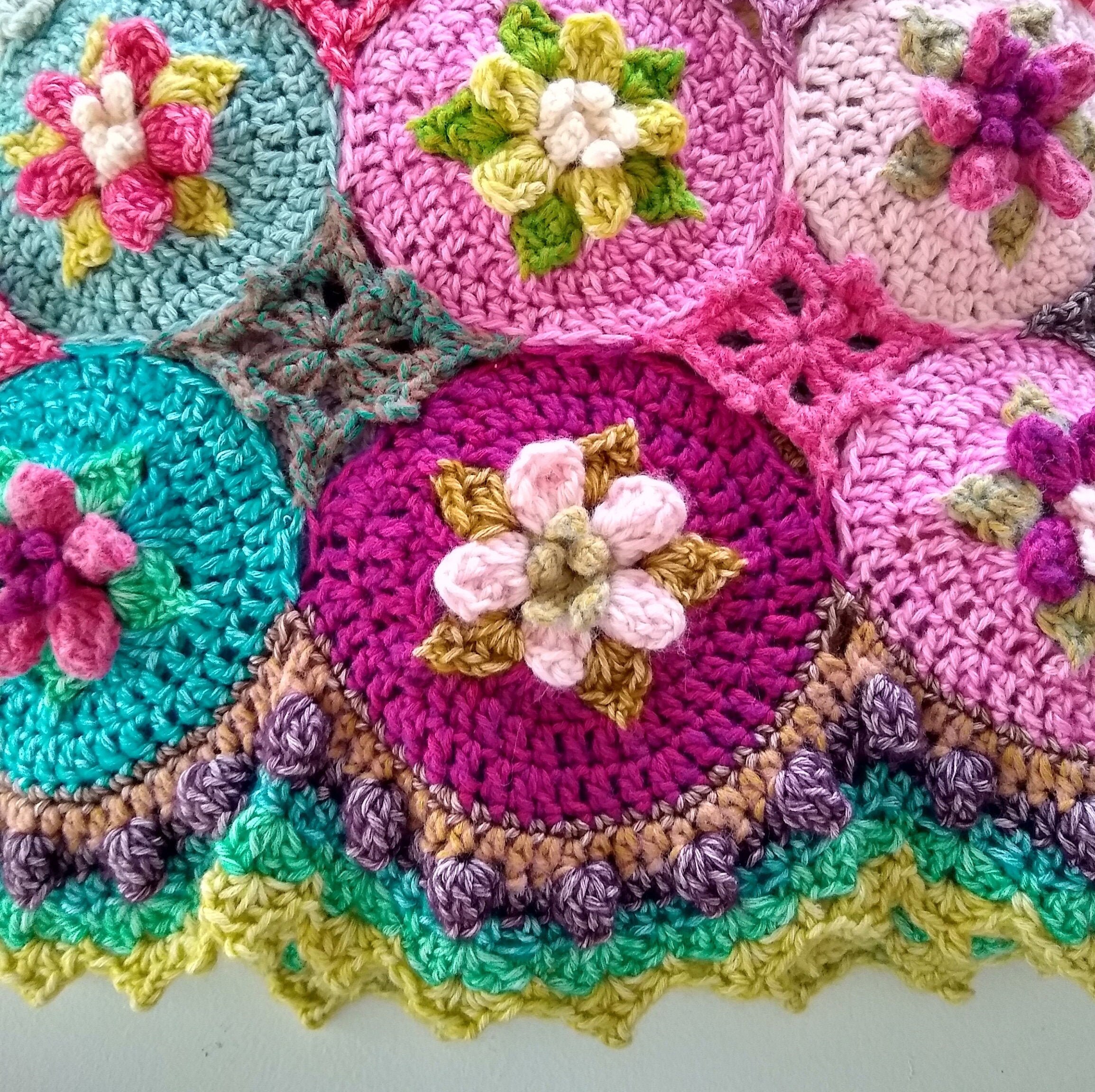 Macaroon Blossom Afghan Crochet Pattern instant Download - Etsy UK
