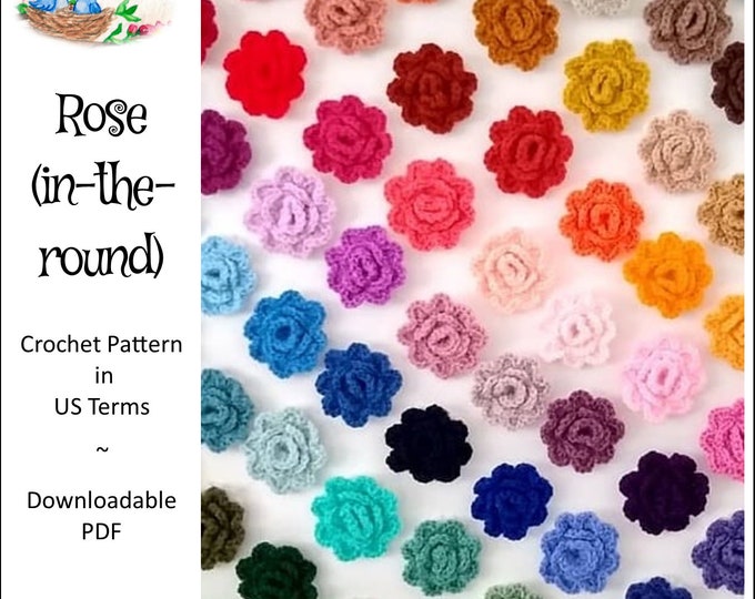 Rose (in-the-round) | Crochet Pattern (instant Download) - Etsy