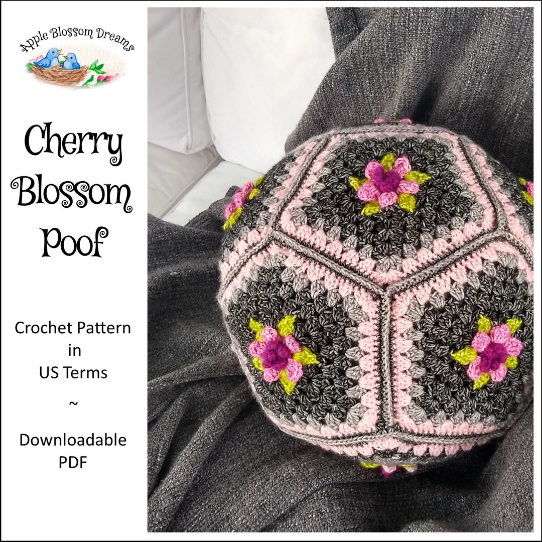 Cherry Blossom Poof | Crochet Pattern (instant Download) - Etsy