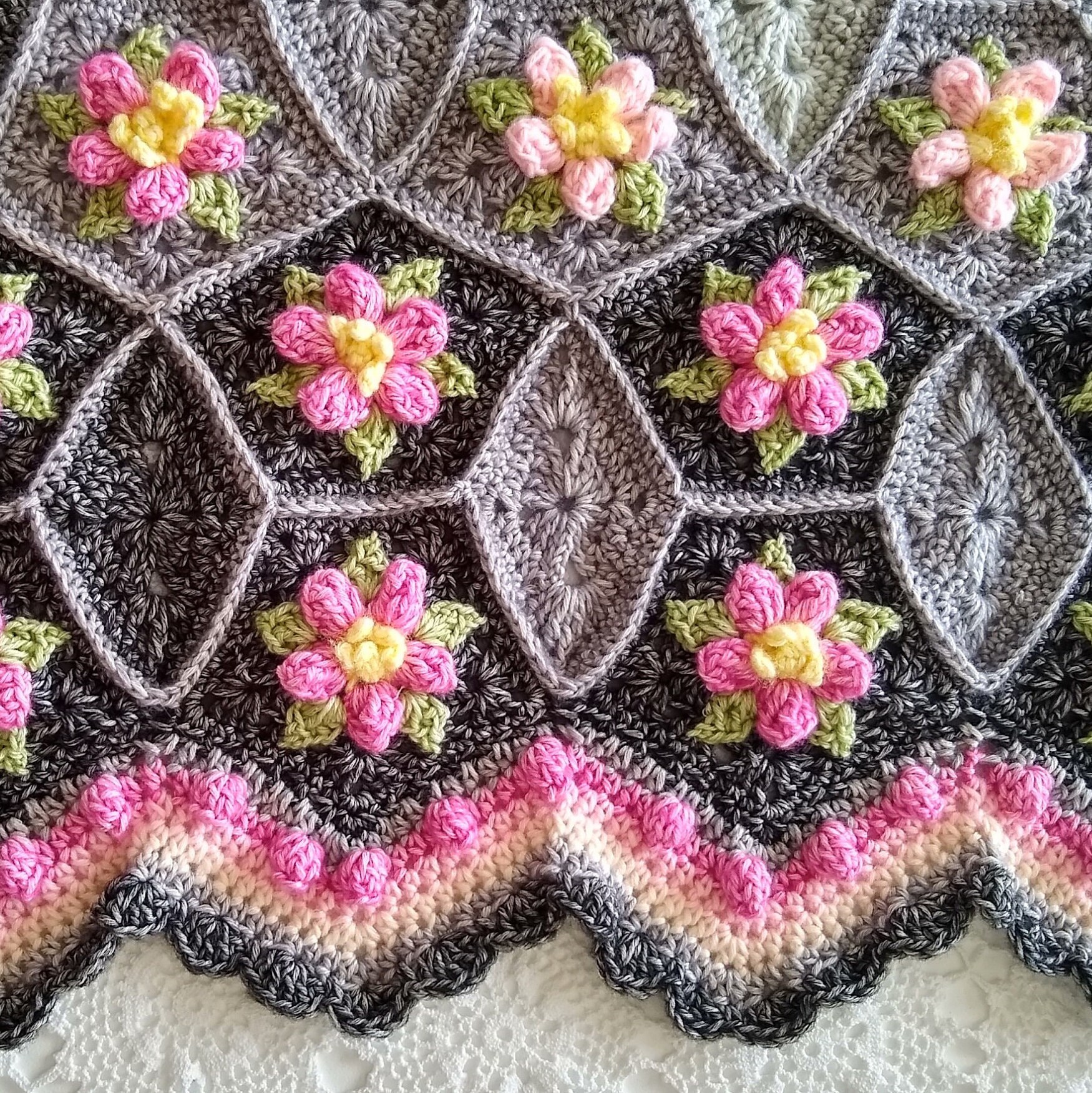 Apple Blossom Dreams Afghan Crochet Pattern instant | Etsy
