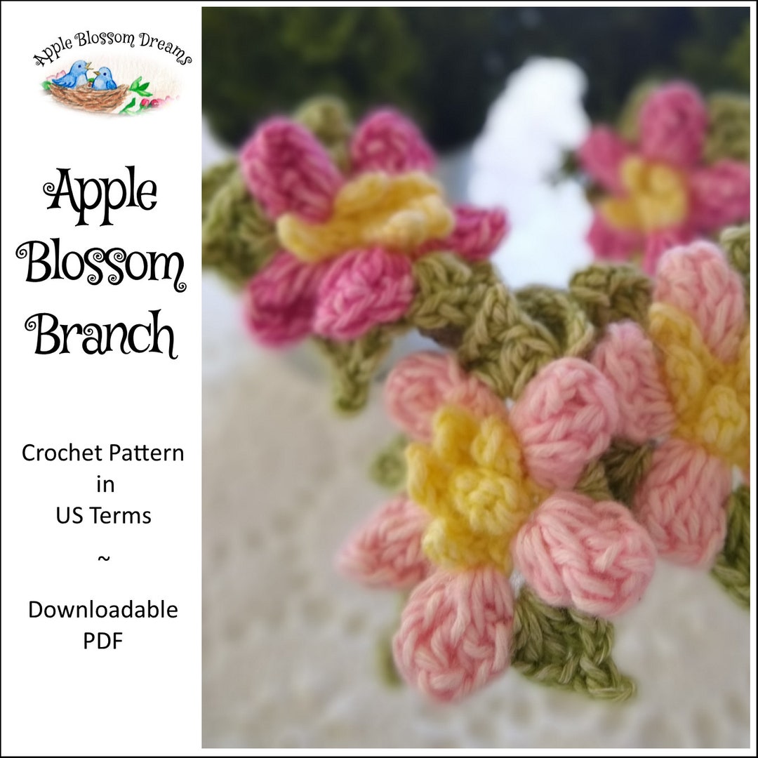 Apple Blossom Branch | Crochet Pattern and How to (instant Download) - Etsy