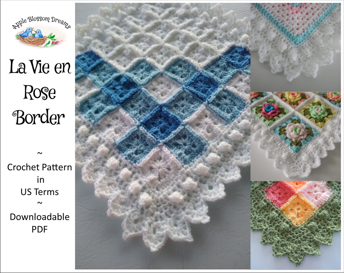 La Vie En Rose Border/edging Crochet Pattern instant - Etsy Canada