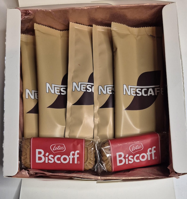 Nescafe Coffee Sachets + Biscoff Biscuits Gift Box - Etsy