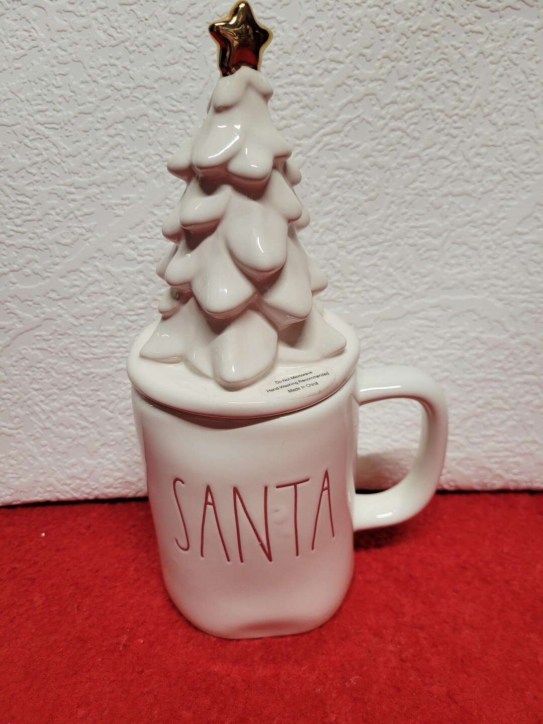 Ceramic Holiday Mug With Tree Top Lid - Etsy