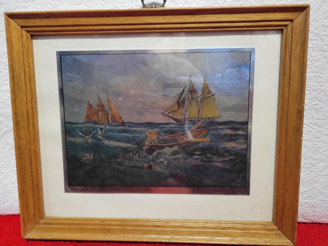 Vintage Maritime Foil Ship Prints - Etsy