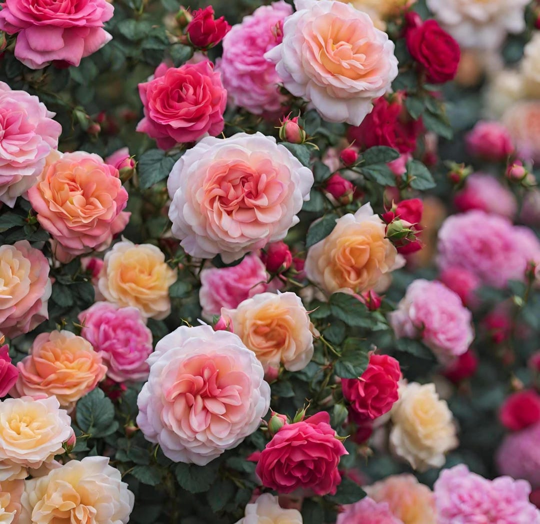 100+ Mixed Color Rose Seeds | 16 Heirloom Bush & Perennial Varieties - Etsy
