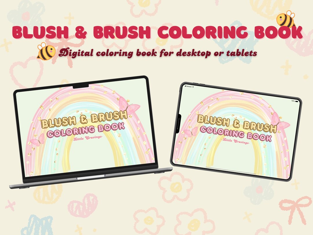 Blush & Brush Coloring Book | Little Cravings Edition - Etsy