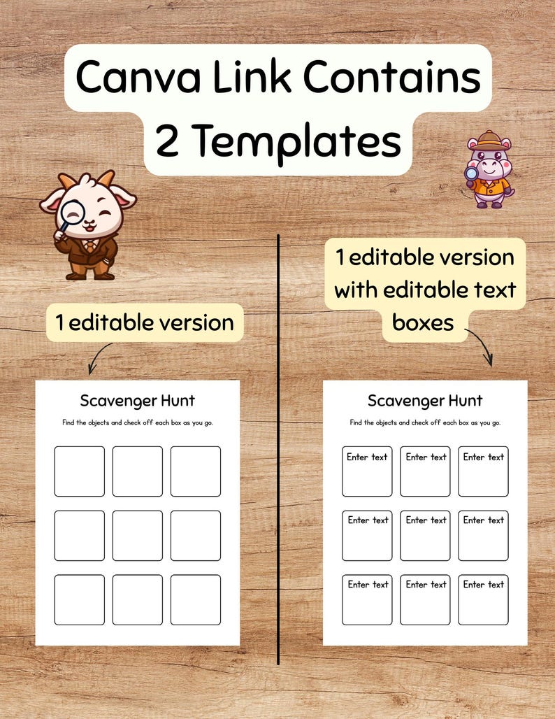 Editable Scavenger Hunt Template | Custom Printable Worksheet | Indoor ...