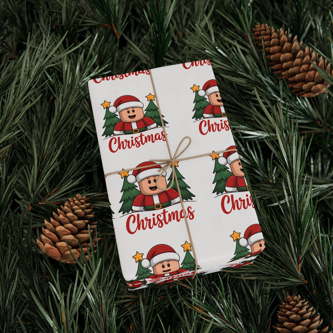 Christmas Roblox Wrapping Paper | Holiday Kids Gift Wrap - Etsy