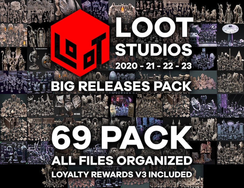 Loot Studios 69 Pack Miniatures Pack | Tabletop Miniatures | RPG ...