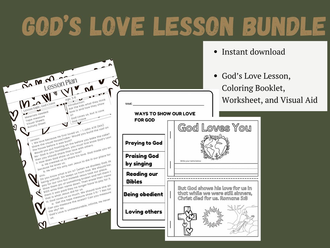 God's Love Lesson Bundle - Etsy