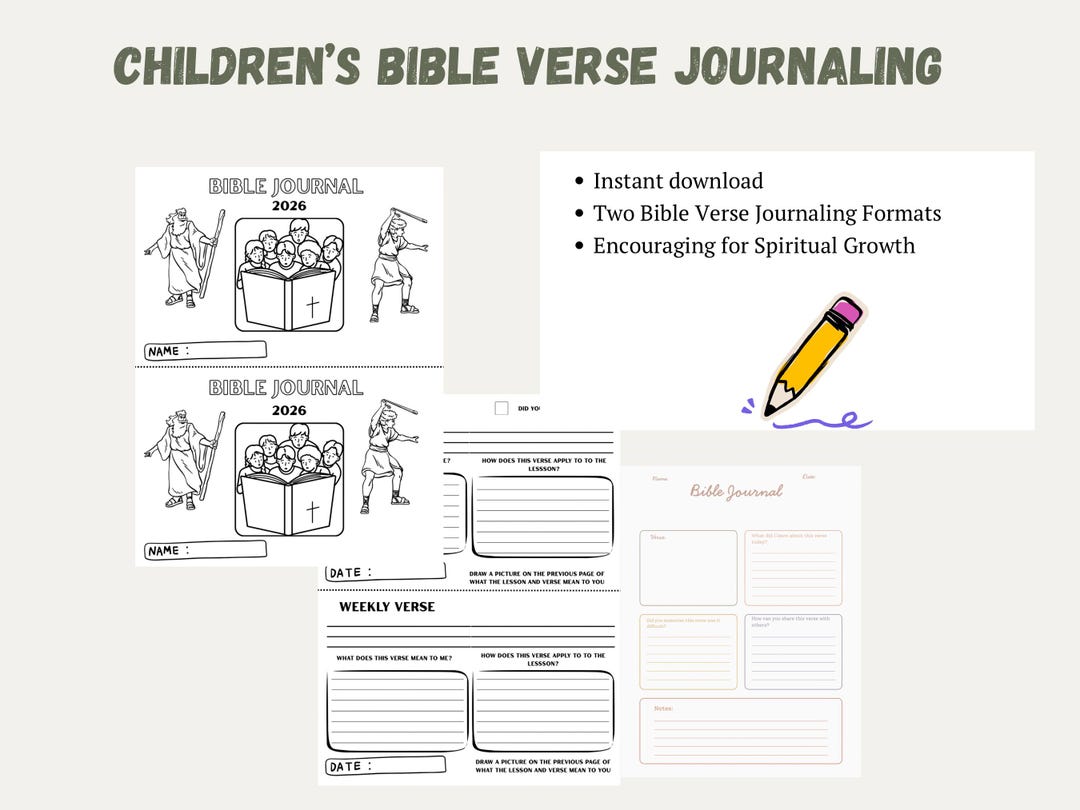 Children's Bible Journals - Etsy
