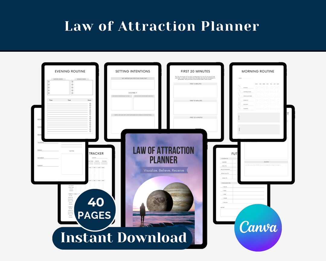 Law of Attraction Planner | Manifestation Journal, Goal Setting ...