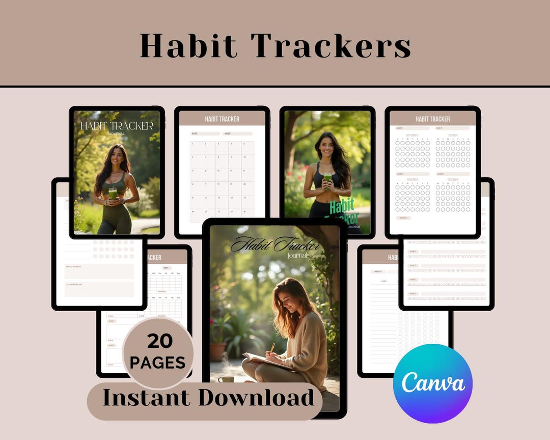 Printable Habit Tracker for Moms | 20 Page Daily, Weekly & Goal Setting ...