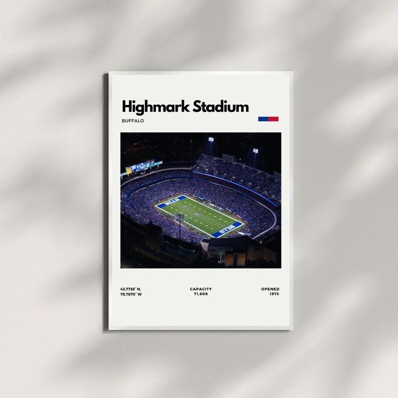 Highmark Stadium Poster | Buffalo Bills Stadium Print - Etsy