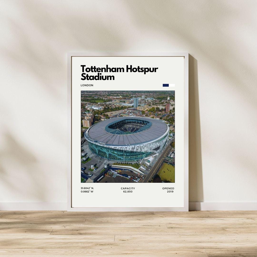 Tottenham Hotspur Stadium Poster | Spurs Football Club Stadium Print - Etsy
