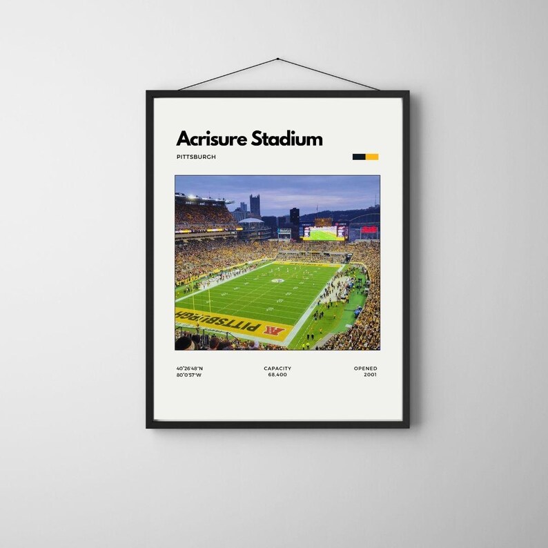Acrisure Stadium Pittsburgh Digital Print | Steelers Stadium Poster - Etsy