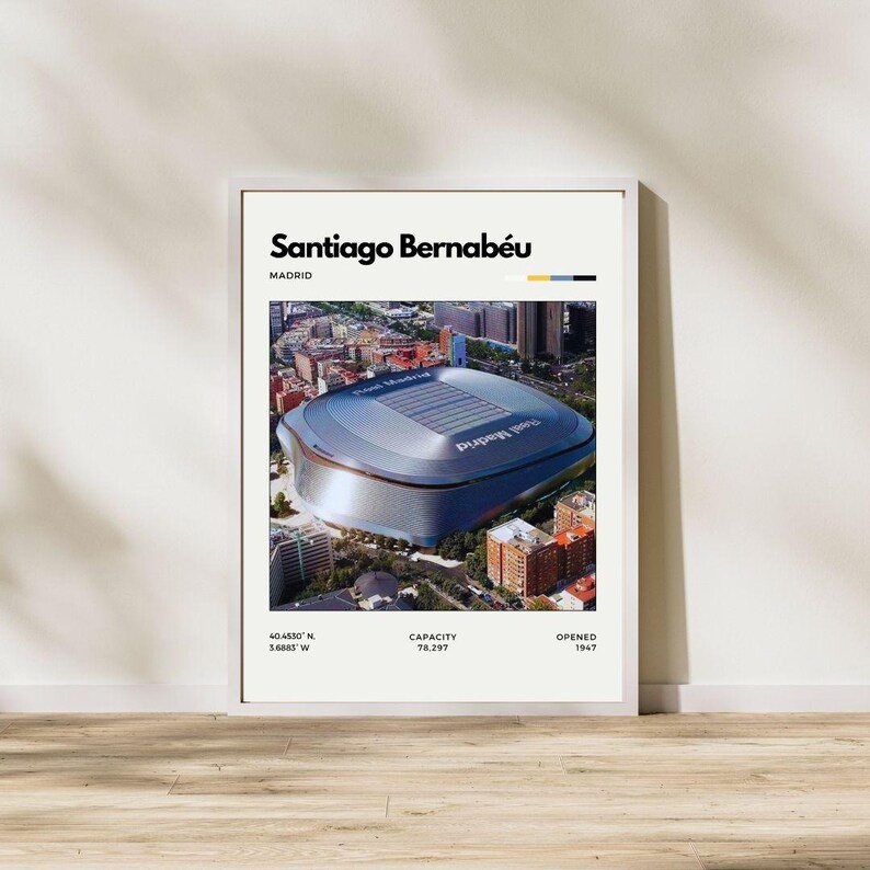 Santiago Bernabéu Stadium Home of Real Madrid Digital Print ...