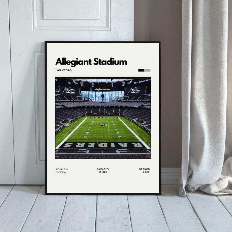 Allegiant Stadium Digital Print | Las Vegas Raiders Stadium Poster - Etsy