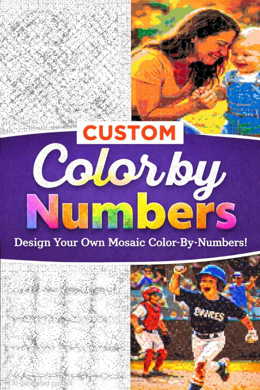 Custom Color by Number From Photo – 2 Image Bundle | Mystery Mosaic ...