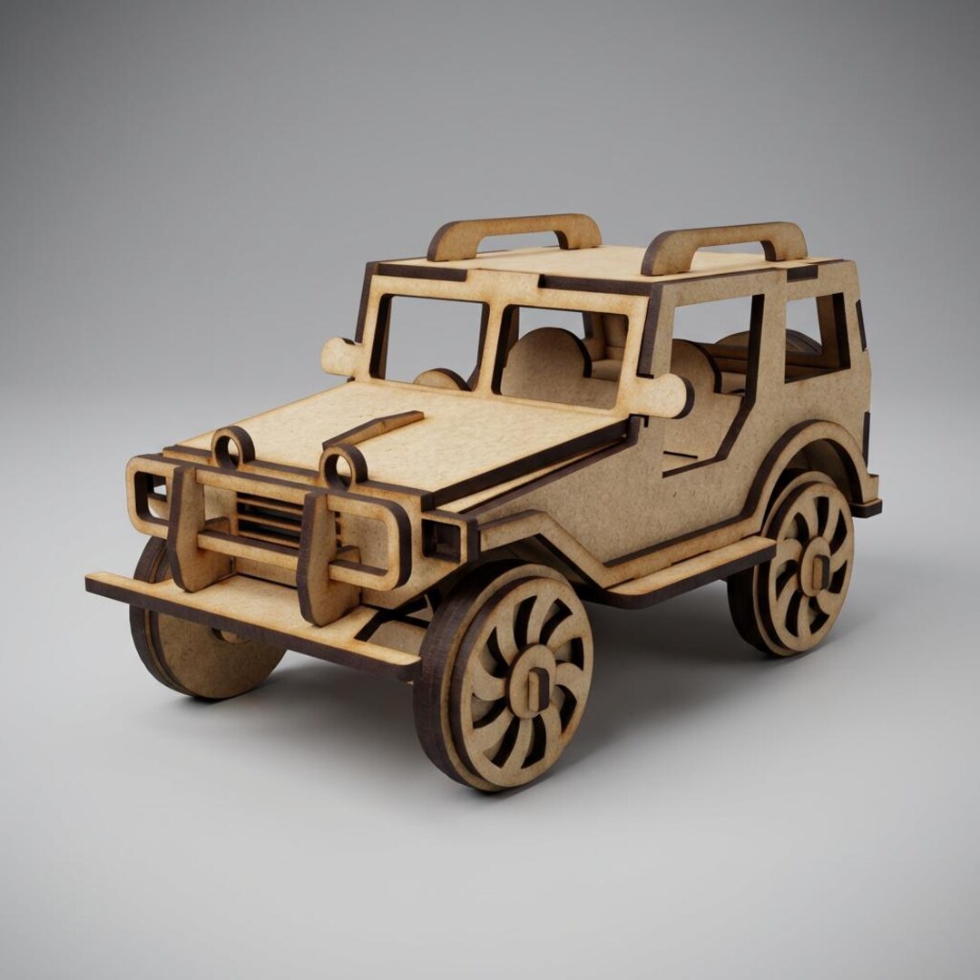 Jeep 4x4 3D Puzzle Laser Cut Model Kit | SVG DXF CDR - Etsy