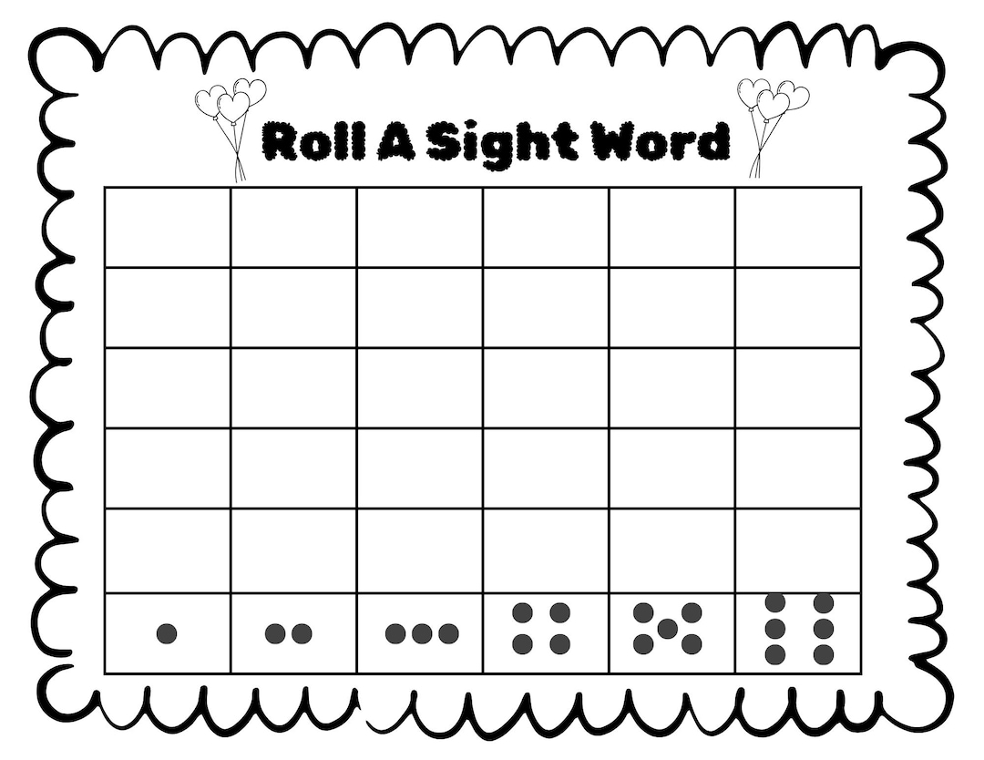 Roll-a-dice Letter, Number, and Sight Word Bundle - Etsy