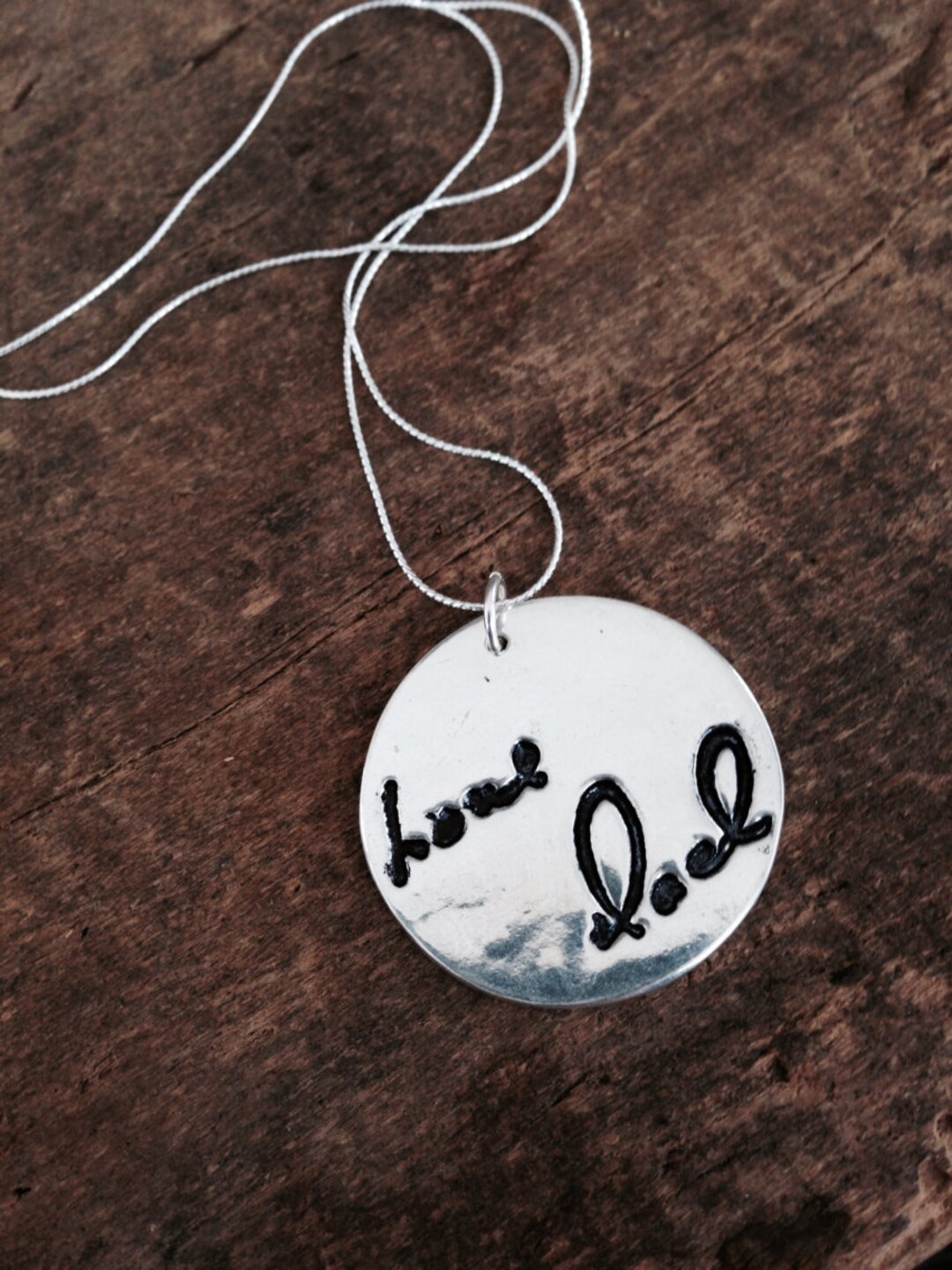 Actual Handwriting Jewelry, Handwriting Necklace, Custom Made Gift for ...