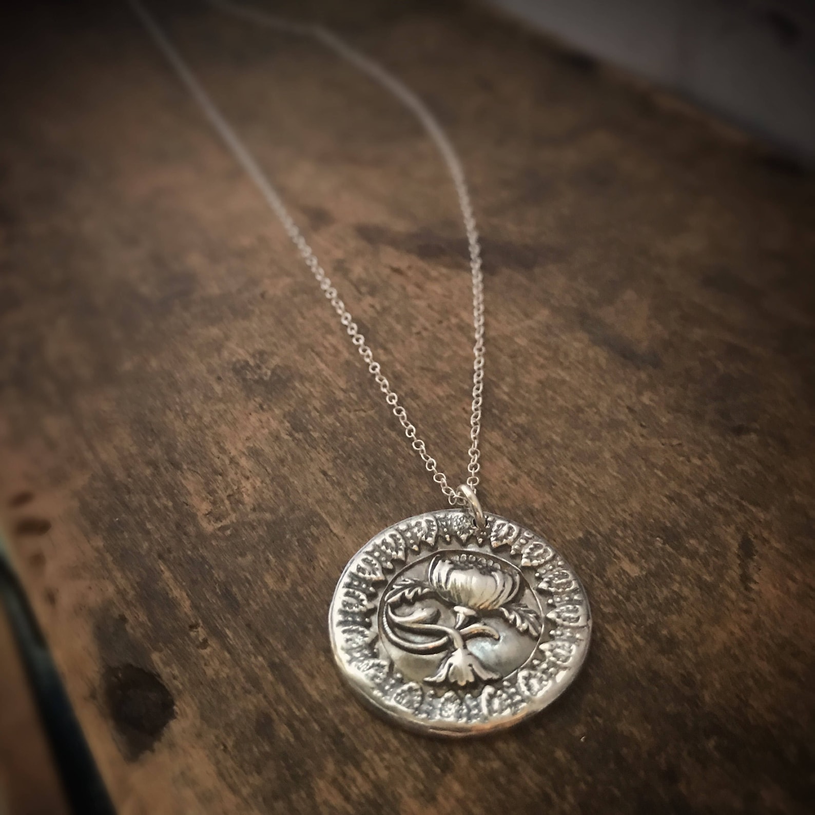 Nature Inspired Silver Flower Necklace Customized Jewelry - Etsy