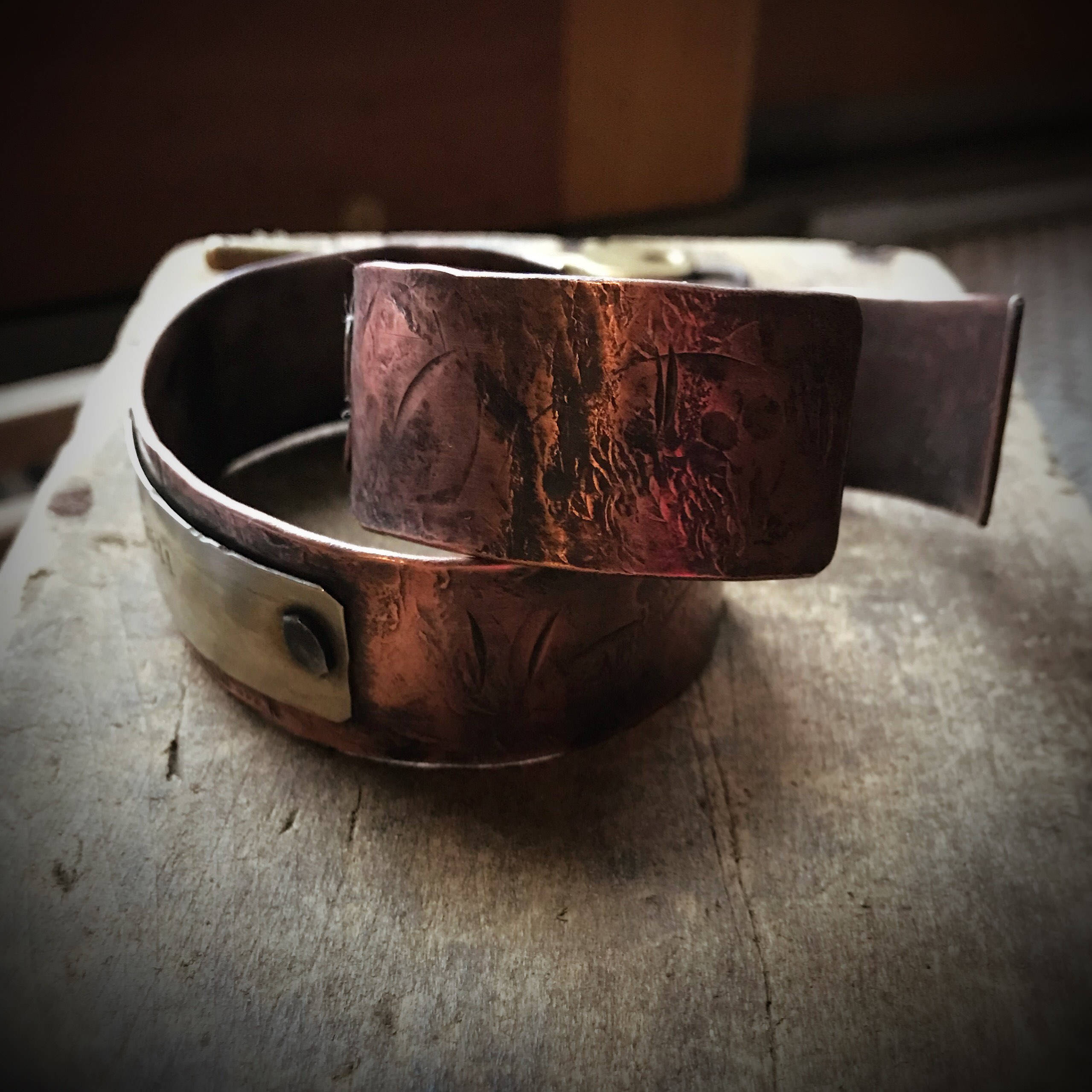 Mens Jewelry Rustic Copper Cuff Bracelet Gift for Husband or | Etsy