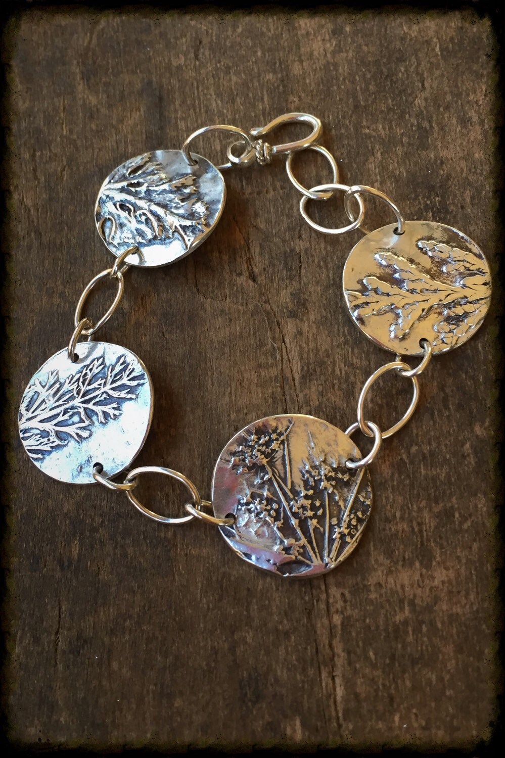 Real Leaf Jewelry Botanical Bracelet, Stacking Bracelet Boho Jewelry ...