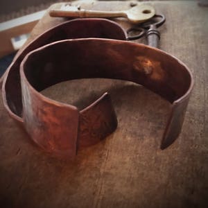 Mens Jewelry Rustic Copper Cuff Bracelet, Gift for Husband or Boyfriend ...
