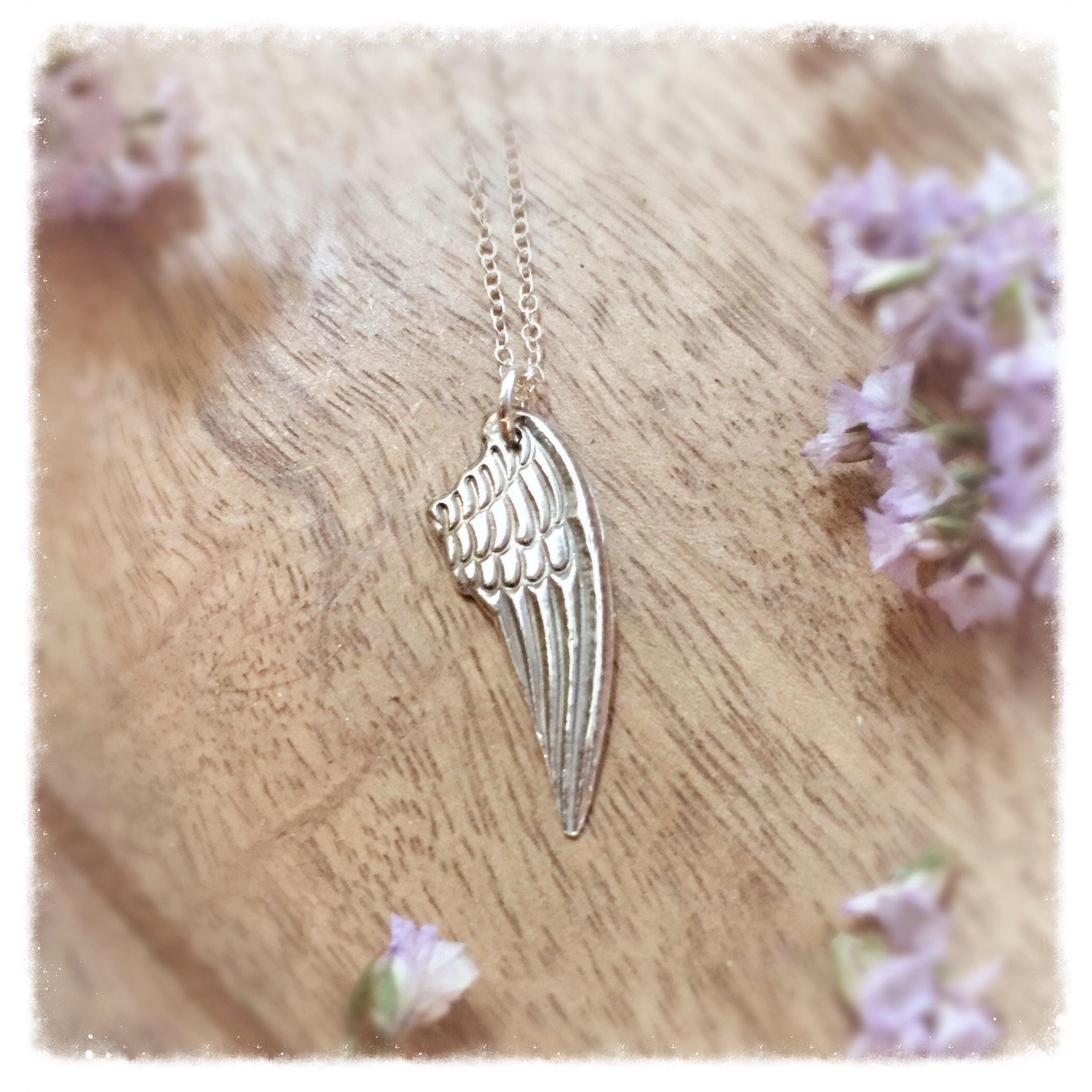 Silver Wing Necklace for an Inspirational or Wanderlust Gift | Etsy