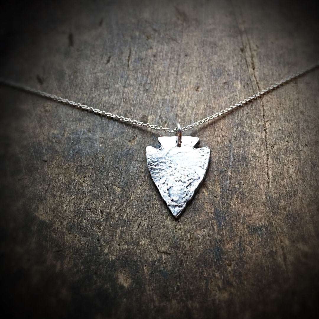 Silver Arrowhead Necklace, Sterling Pendant Statement Necklace for ...