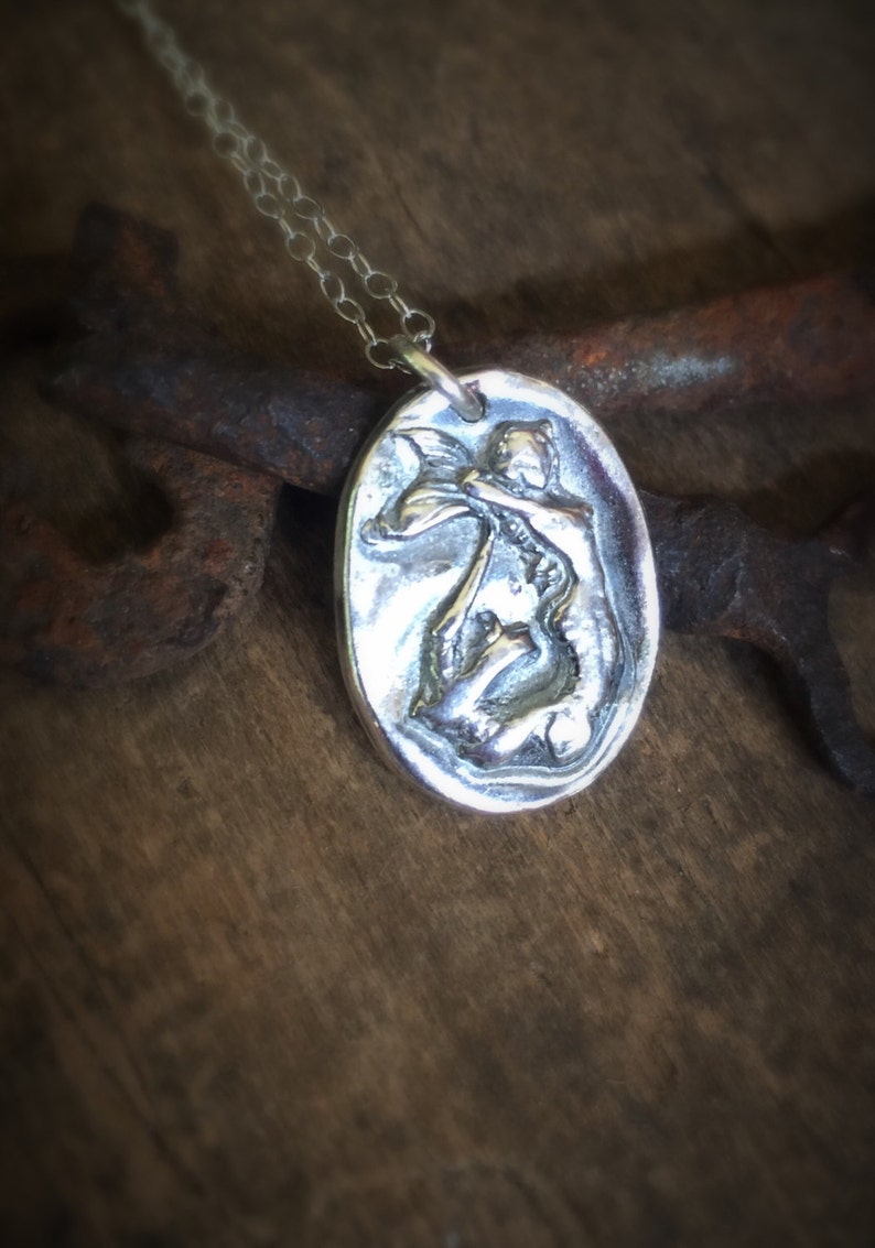 Silver Mermaid Necklace for Women Pin Up Style Mermaid | Etsy