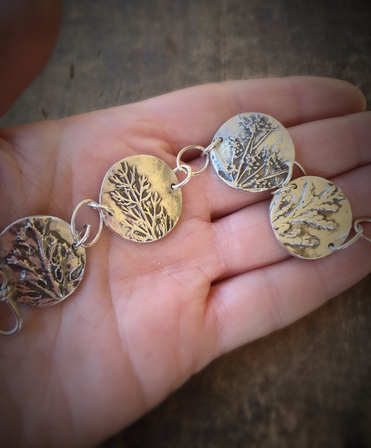 Real Leaf Jewelry Botanical Bracelet, Stacking Bracelet Boho Jewelry ...