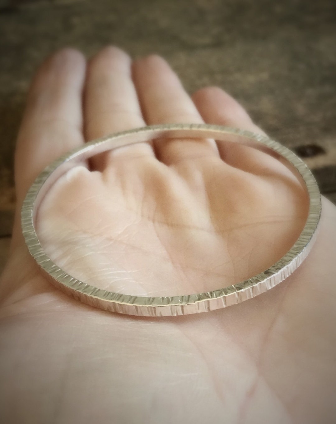 Unique Silver Bracelet Gift, Square Silver Bangle Bracelet, Custom Made ...