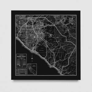 Orange County California Map Art - Etsy