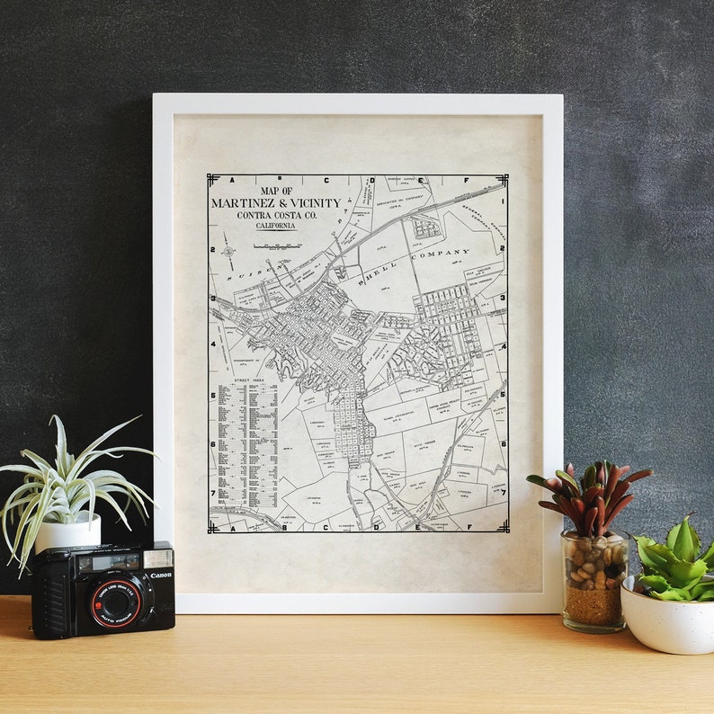 Martinez California Map Art - Etsy