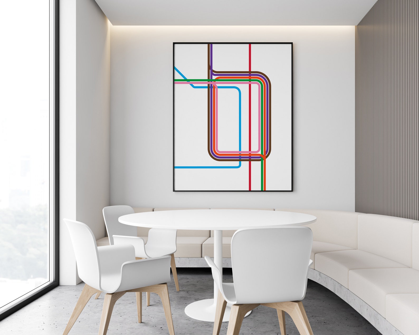 Chicago Loop Map Art Print - Etsy