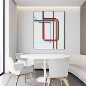 Chicago Loop Map Art Print - Etsy