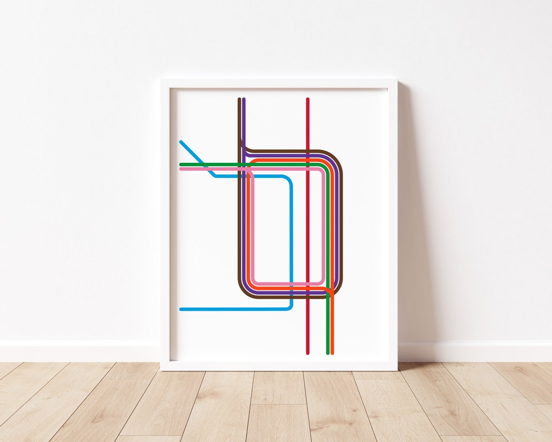 Chicago Loop Map Art Print - Etsy